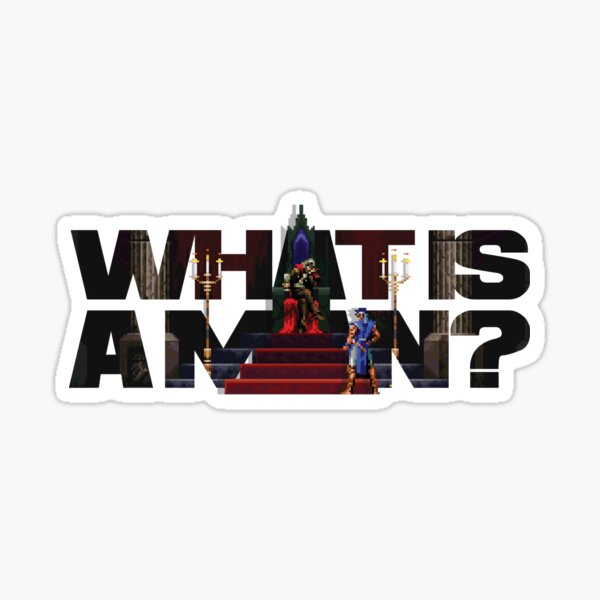 "What is a Man?" Sticker for Sale by Meanime | Redbubble