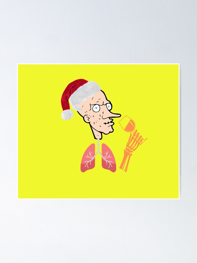 "Angry Sandy Claws Having Drinks" Poster for Sale by designforum1968 ...