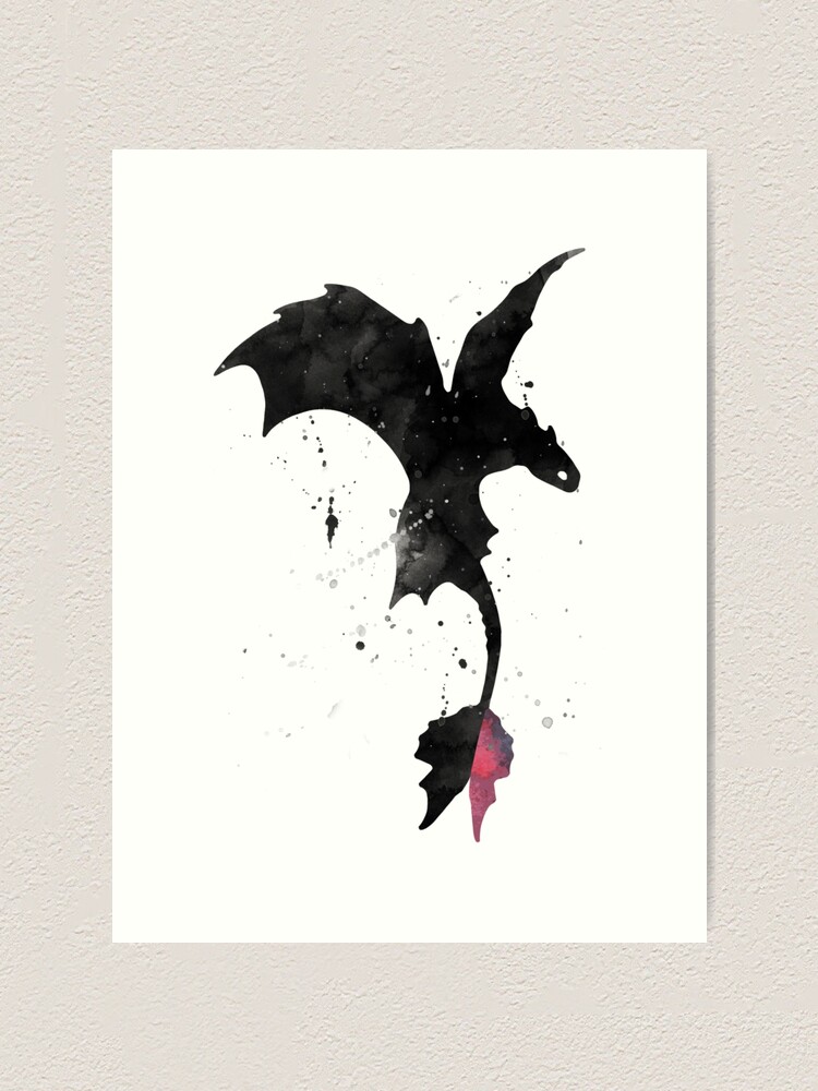 "Splatter Toothless Dragon " Art Print for Sale by austinrussell43 ...