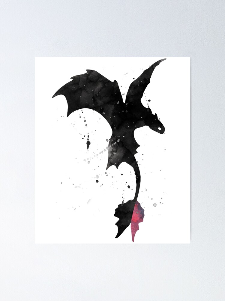 "Splatter Toothless Dragon " Poster for Sale by austinrussell43 | Redbubble