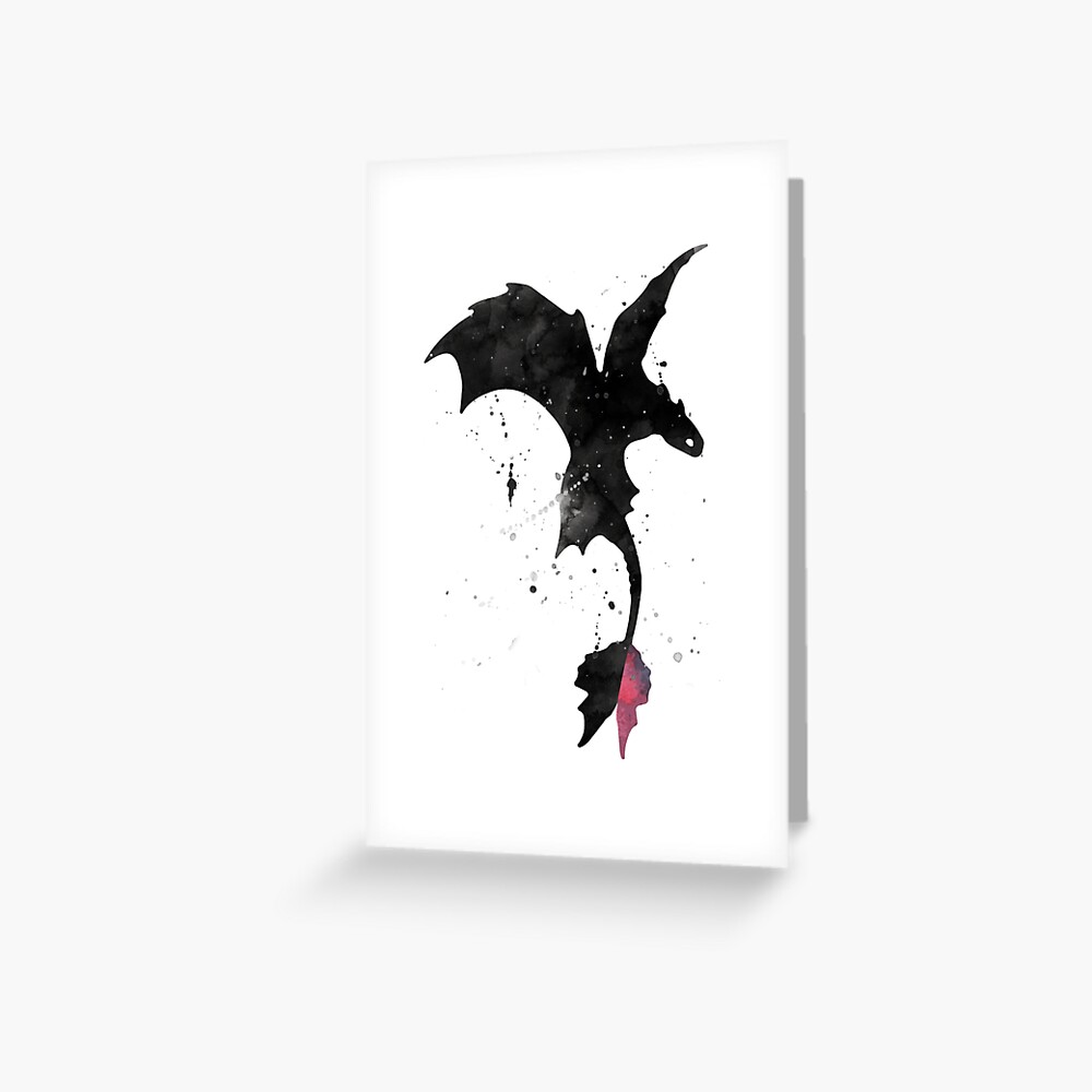 "Splatter Toothless Dragon " Greeting Card for Sale by austinrussell43 ...