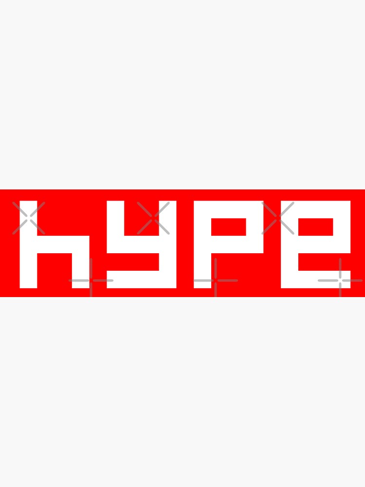 "Hype Pixelated - Red Blocked" Sticker for Sale by NewMerchandise ...
