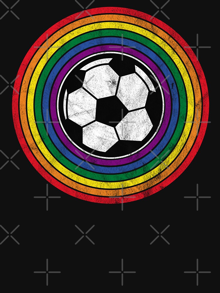 "LGBT Soccer Ball Gay Pride Flag Football" T-shirt for Sale by mBshirts ...