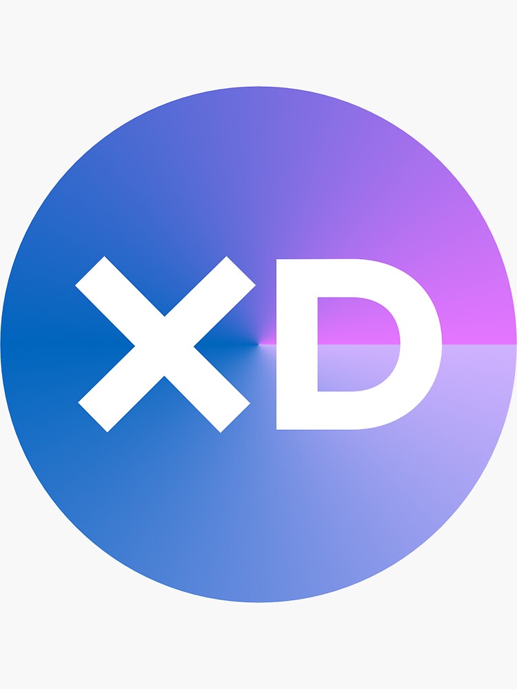 "XD emoticon social sticker " Sticker for Sale by marcinszmandra | Redbubble