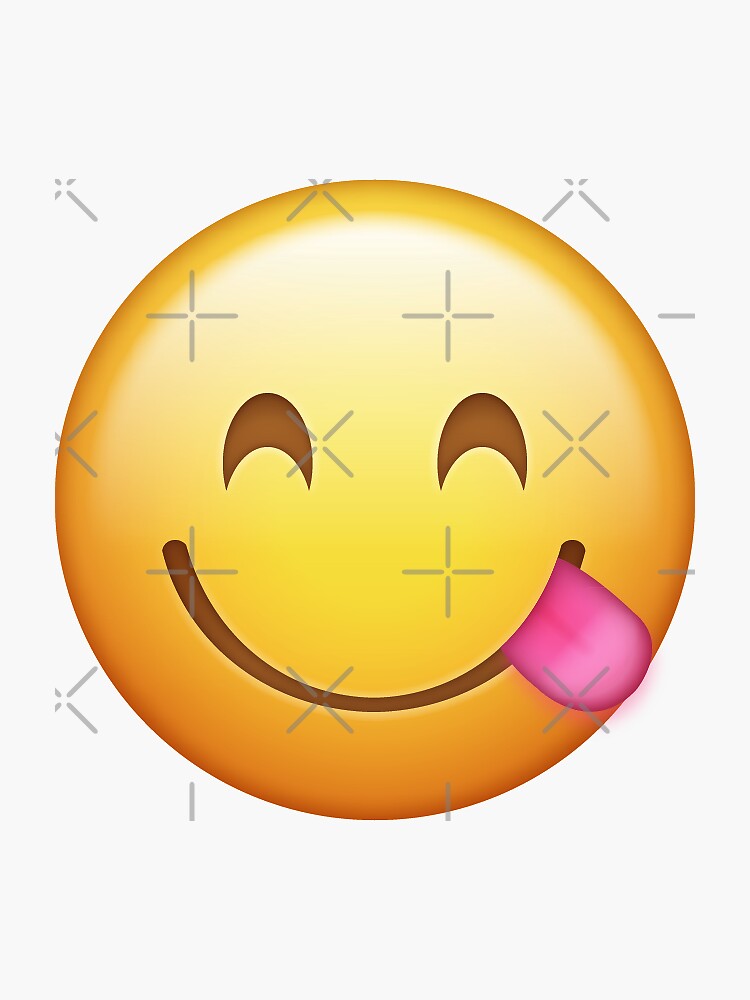 "Yummy Emoji" Sticker for Sale by valeng03 | Redbubble