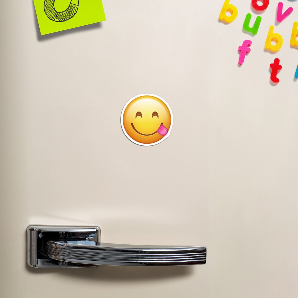 "Yummy Emoji" Sticker for Sale by valeng03 | Redbubble