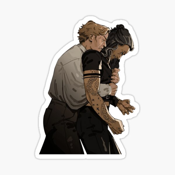 "Stede Bonnet and ed teach hug each other cry . " Sticker for Sale by ...