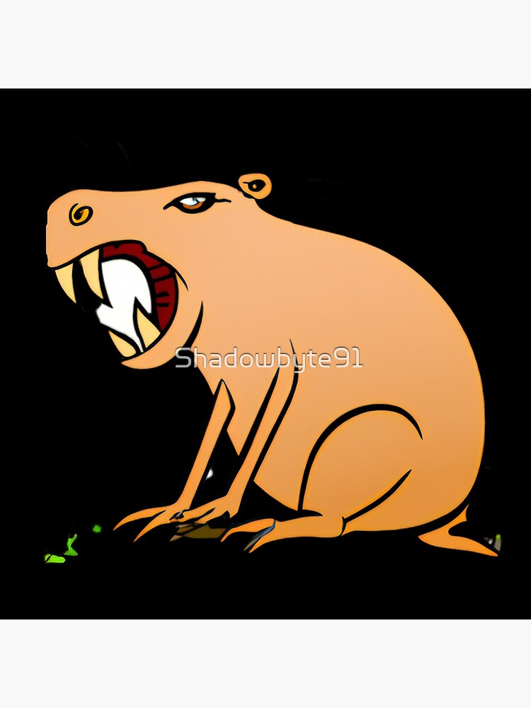 "Angry Capybara Cartoon" Poster for Sale by Shadowbyte91 | Redbubble