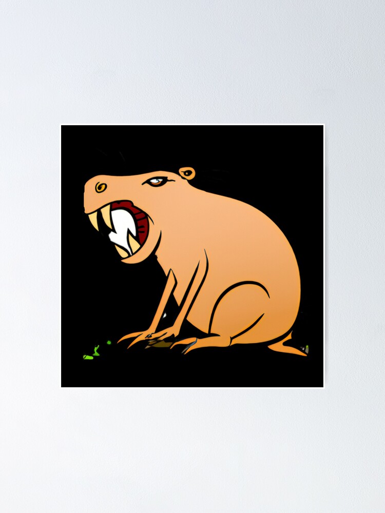 "Angry Capybara Cartoon" Poster for Sale by Shadowbyte91 | Redbubble