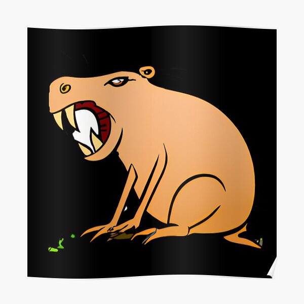 "Angry Capybara Cartoon" Poster for Sale by Shadowbyte91 | Redbubble