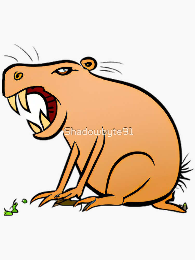"Angry Capybara Cartoon" Sticker for Sale by Shadowbyte91 | Redbubble