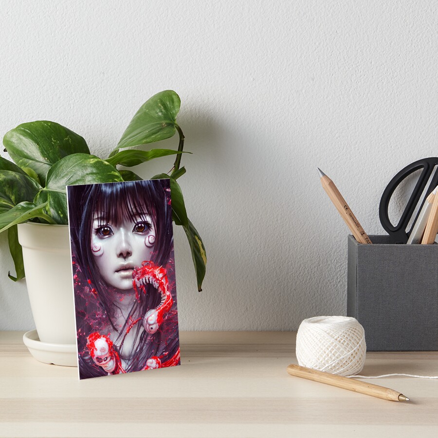 Futakuchi Onna Japanese Horror Girl Dark Fantasy Art Art Board