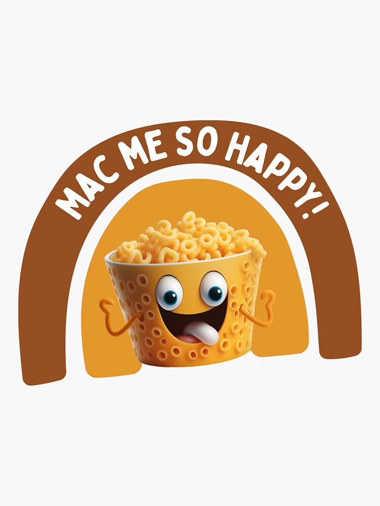 "Mac Me So Happy" Sticker for Sale by TranMuse | Redbubble