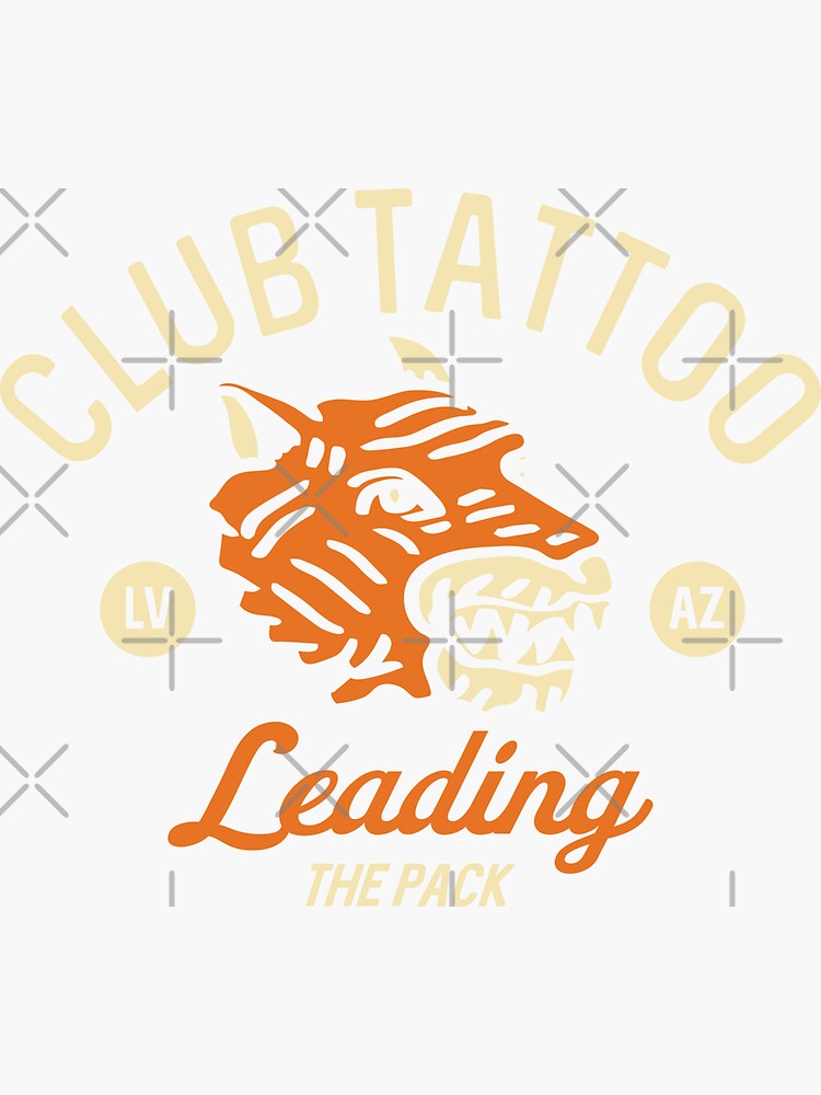 "Leading the Pack Club Tattoo" Sticker for Sale by ClubTattoo | Redbubble
