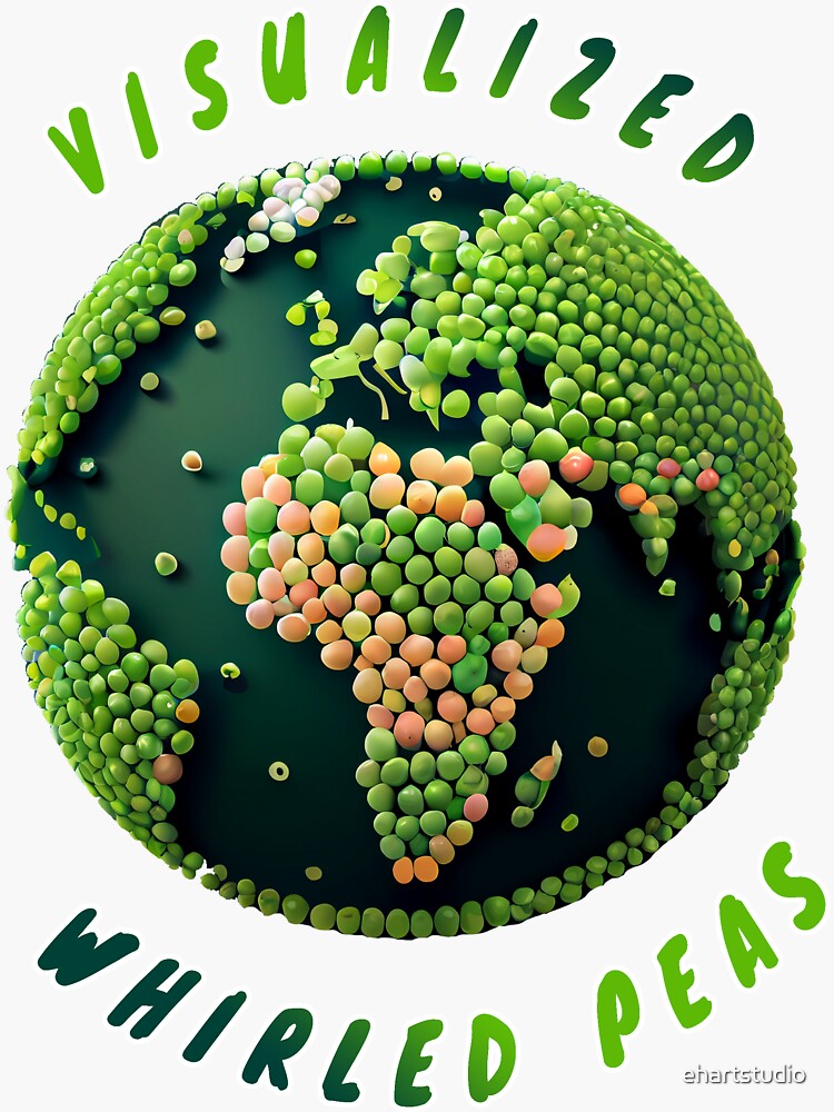 "Visualized Whirled Peas" Sticker for Sale by ehartstudio | Redbubble