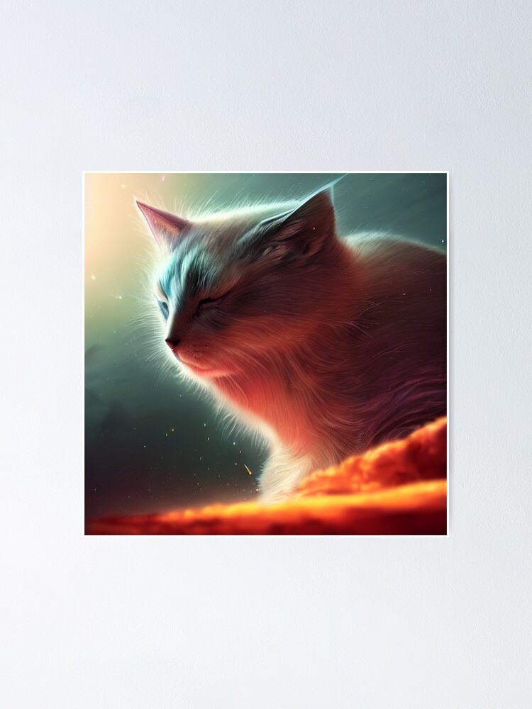 "Maine coone cat form of light from the nebula cat in space meow ...
