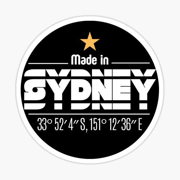 ""MADE IN SYDNEY" gps classic city logo" Sticker for Sale by ...