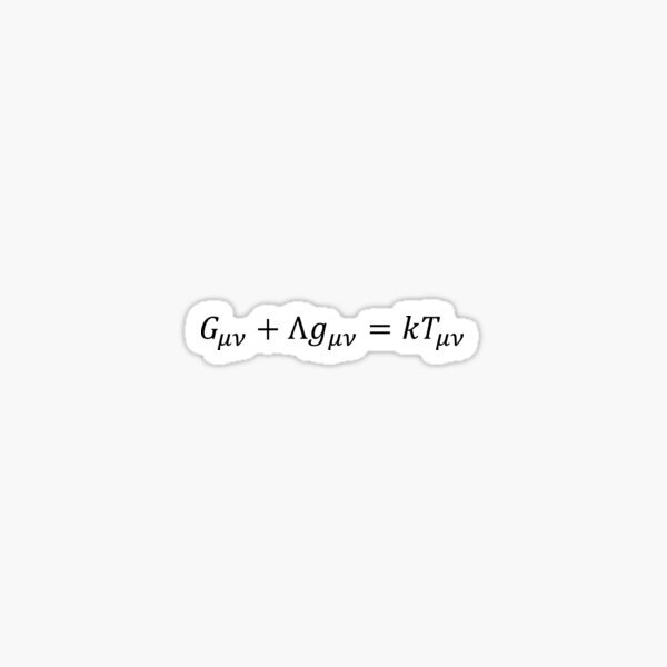 "Einstein Field Equation Of General Relativity" Sticker for Sale by ...