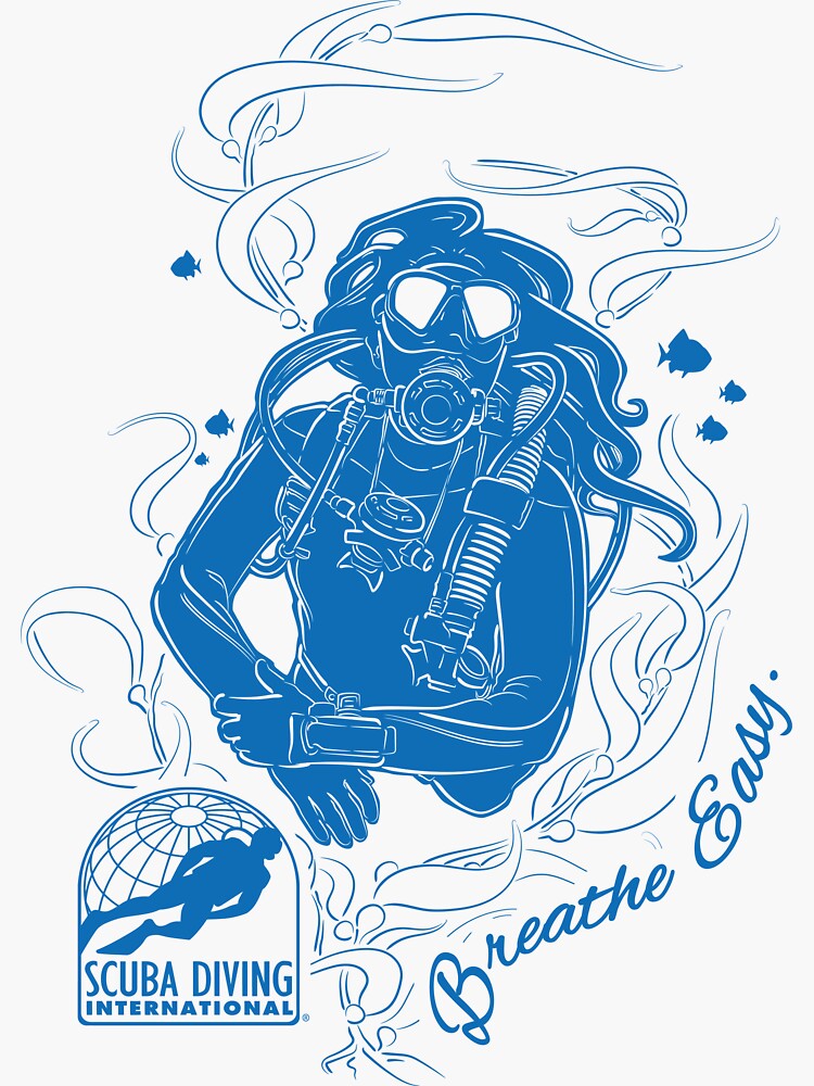 "Scuba Diving International (SDI)- SDI Breathe Easy" Sticker for Sale by Shop-SDI | Redbubble