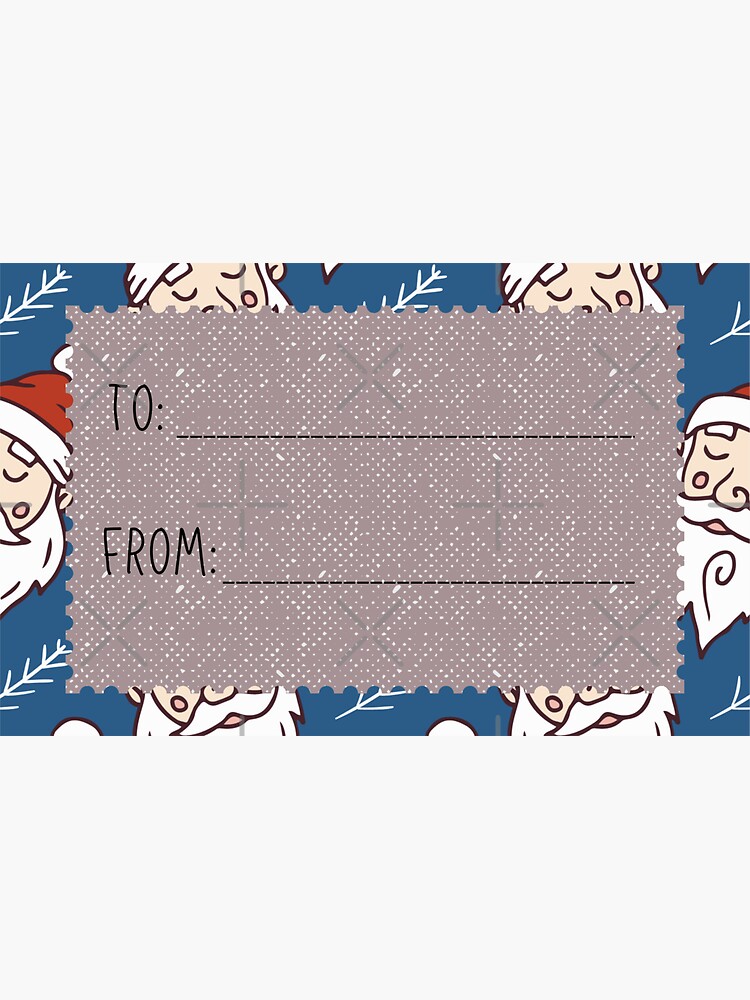 "To From Name Tag Merry Christmas Puffinka #03" Sticker for Sale by ...