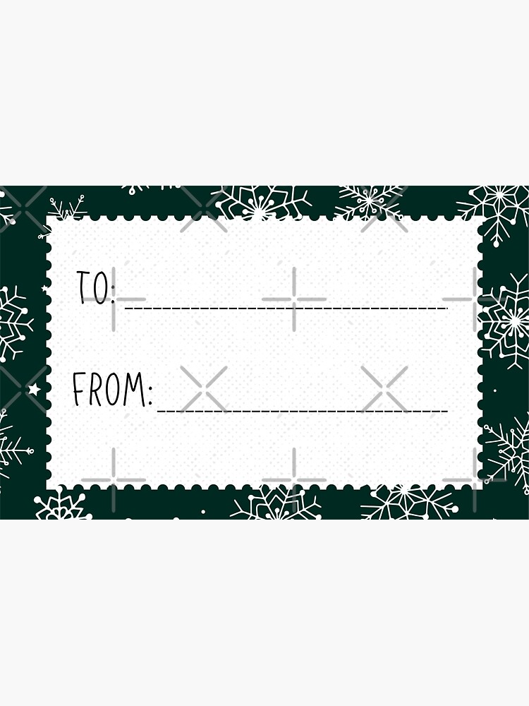 "To From Name Tag Merry Christmas Puffinka #04" Sticker for Sale by ...