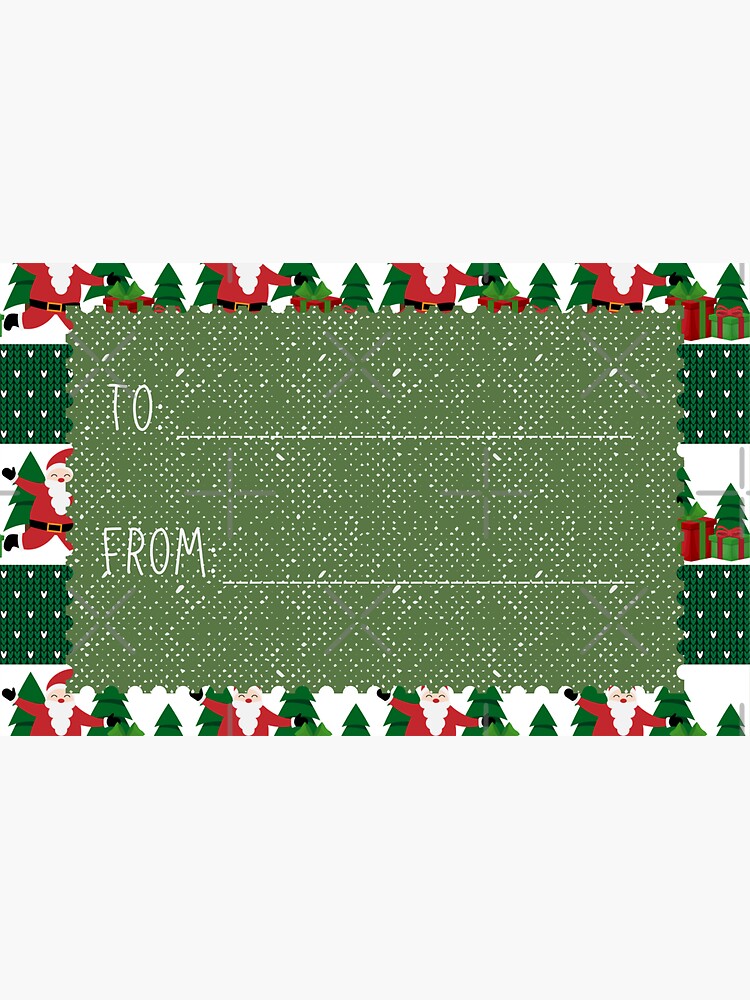 "To From Name Tag Merry Christmas Puffinka #07" Sticker for Sale by ...