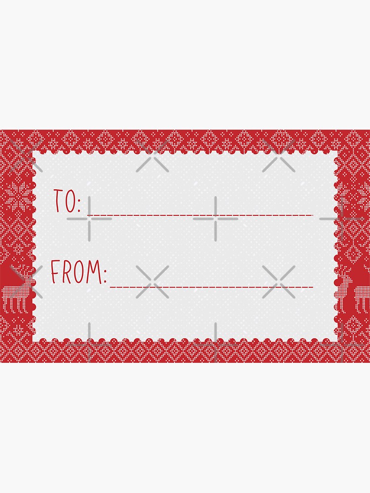 "To From Name Tag Merry Christmas Puffinka #09" Sticker for Sale by ...