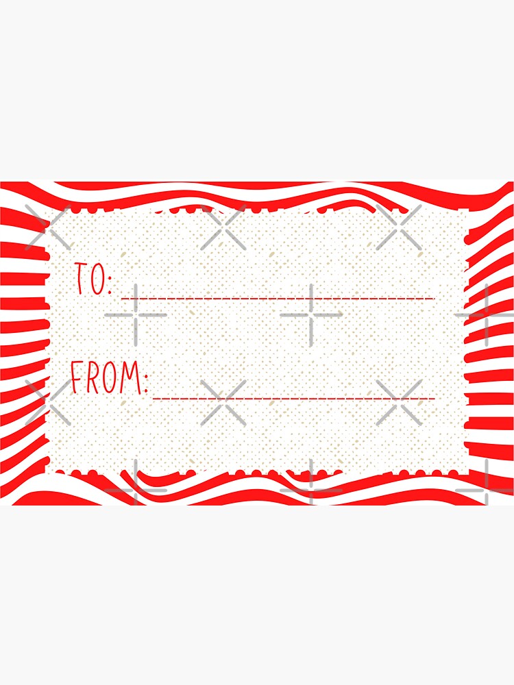 "To From Name Tag Merry Christmas Puffinka #12" Sticker for Sale by ...