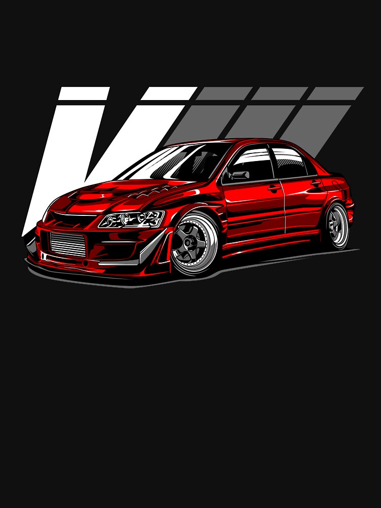 "Evo VIII Lancer JDM Mitsubishi Sport Car" T-shirt for Sale by ...