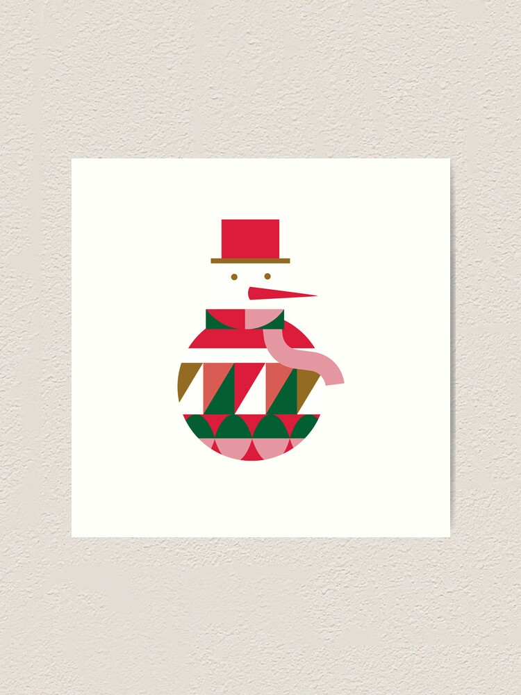 "Snowman in cubism style PNG image" Art Print for Sale by Veras-Art ...