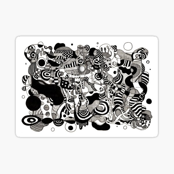 "An abstract black and white composition" Sticker for Sale by RealMatch ...