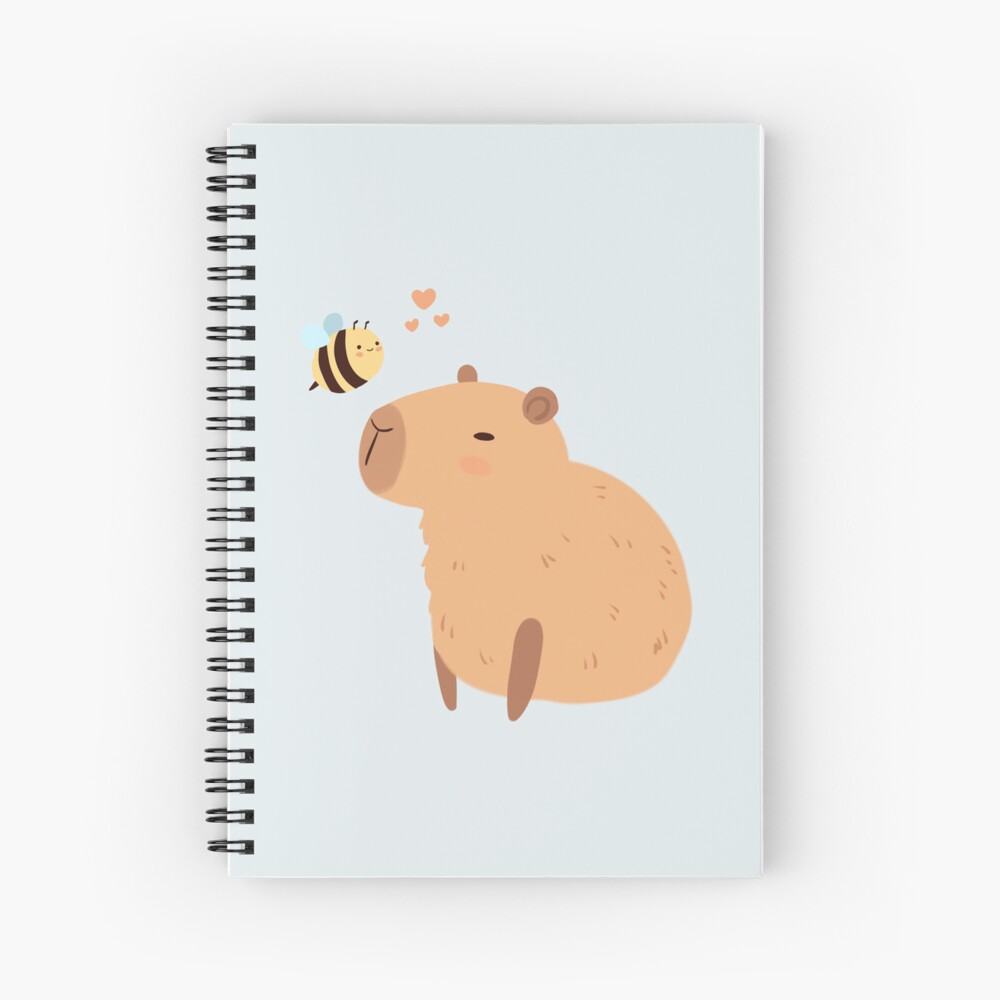 "capybara with a cute bee friends - bee cappy - be happy - a cute ...