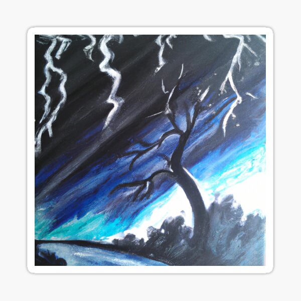 "Thunder storm" Sticker for Sale by Qvint | Redbubble
