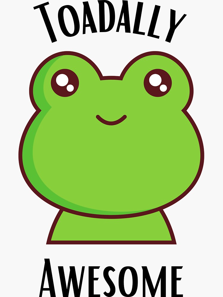 "Toadally Awesome" Sticker for Sale by birdflydesign | Redbubble