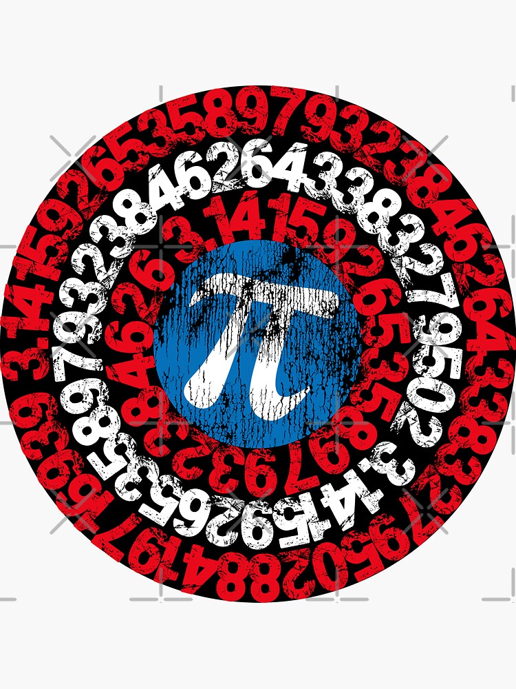 "Captain Pi Superhero Shield Funny Math Pi Day" Sticker for Sale by ...