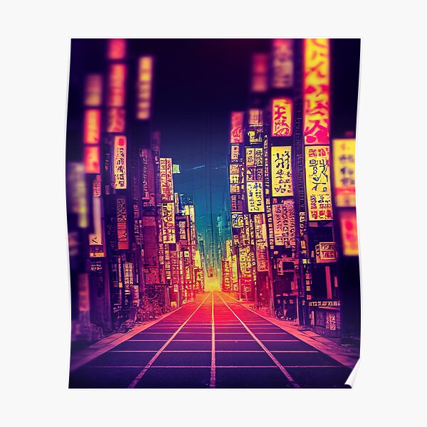 "Retro Tokyo Night City Tokyo City" Poster for Sale by finermerch ...