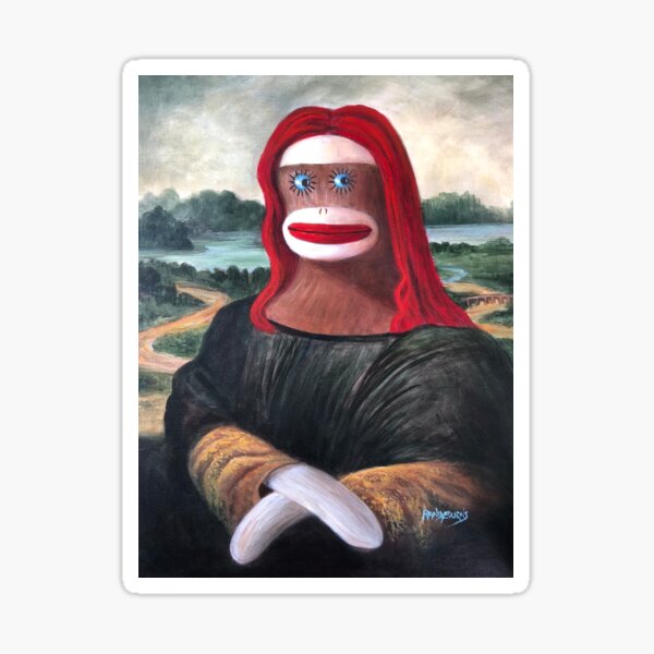 "Monkey Lisa" Sticker for Sale by rbpainter | Redbubble