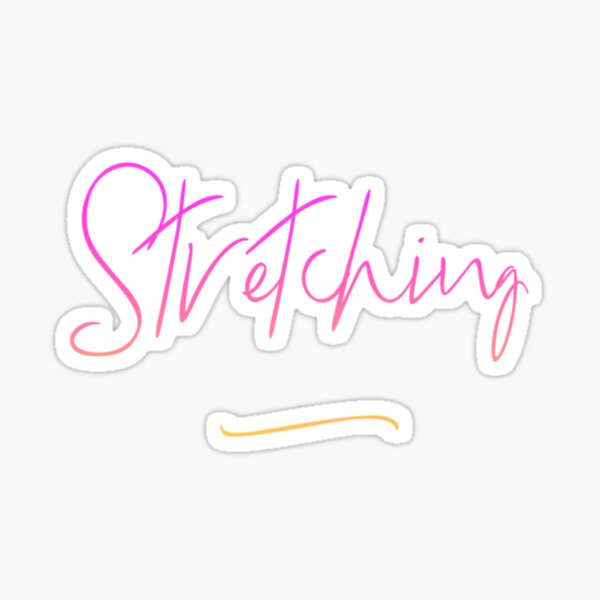 "Stretching" Sticker for Sale by SweetWearStore | Redbubble