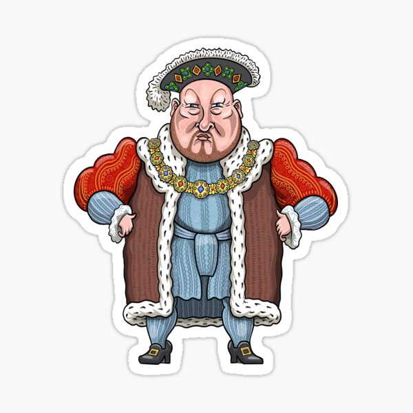 "Henry VIII (Design 2)" Sticker for Sale by MacKaycartoons | Redbubble