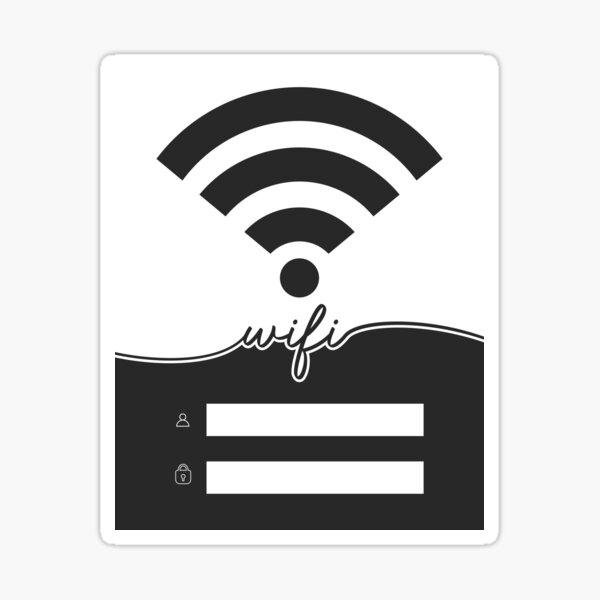 "Wifi Password Network Sign" Sticker for Sale by StickDeco | Redbubble
