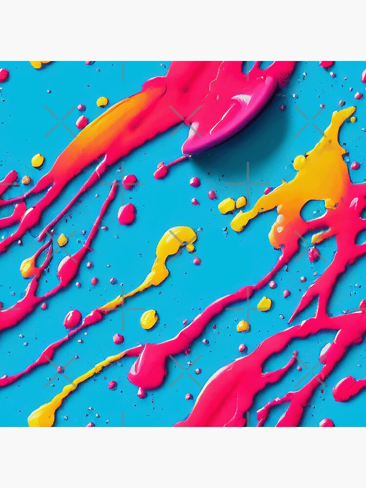 "Blue Pink Paint Splatter #18" Sticker for Sale by utwlabs | Redbubble