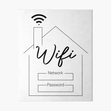 "Wifi Password Network Sign" Art Board Print for Sale by StickDeco ...