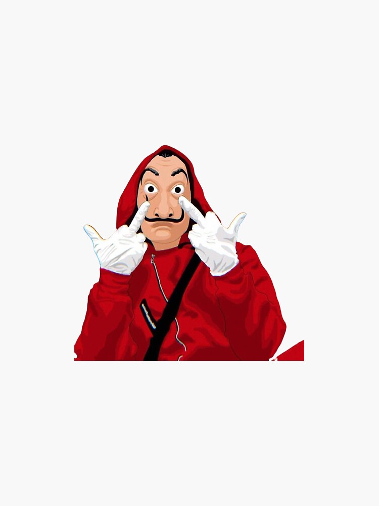 "money heist" Sticker for Sale by F1ZZY | Redbubble