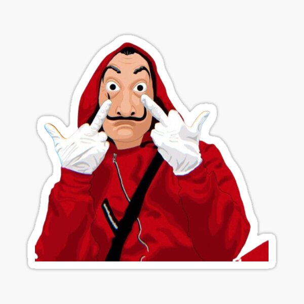 "money heist" Sticker for Sale by F1ZZY | Redbubble