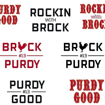 "Brock Purdy Sticker Pack starter quarterback" Sticker for Sale by ...