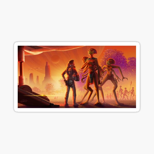 "First Contact" Sticker for Sale by PangeaWizard | Redbubble