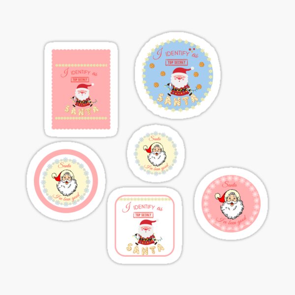 "Cute Santa stickers, I identify as Santa funny" Sticker for Sale by ...