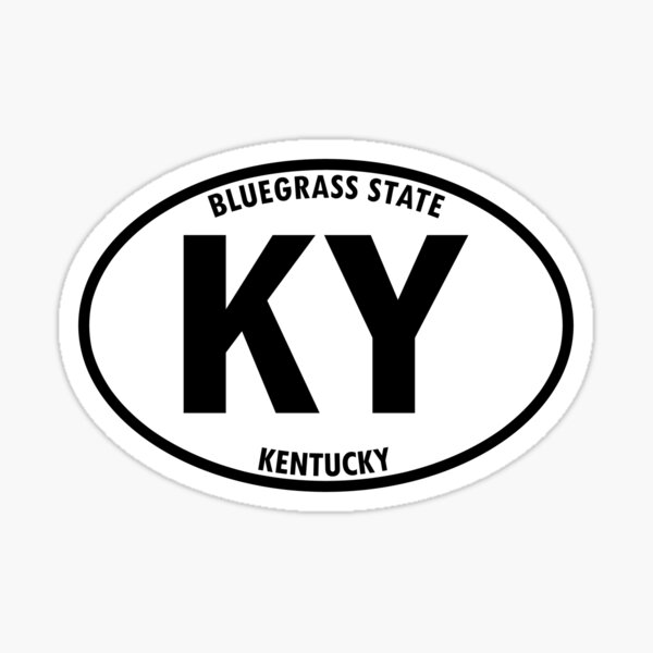 "Kentucky, KY, Bluegrass State - State Abbreviation and Motto Oval ...