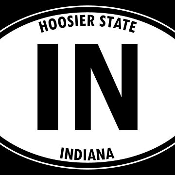 "Indiana, IN, Hoosier State - State Abbreviation and Motto Oval Travel ...