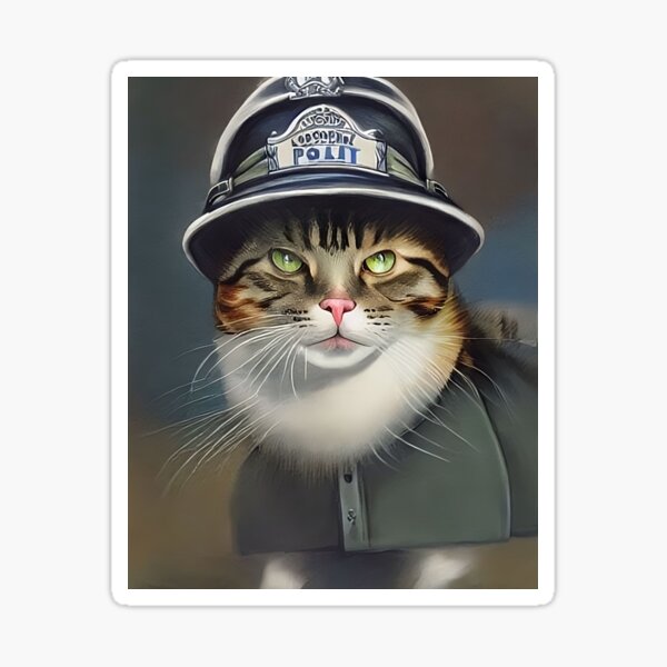 "PoliceCat" Sticker for Sale by MrSparti | Redbubble